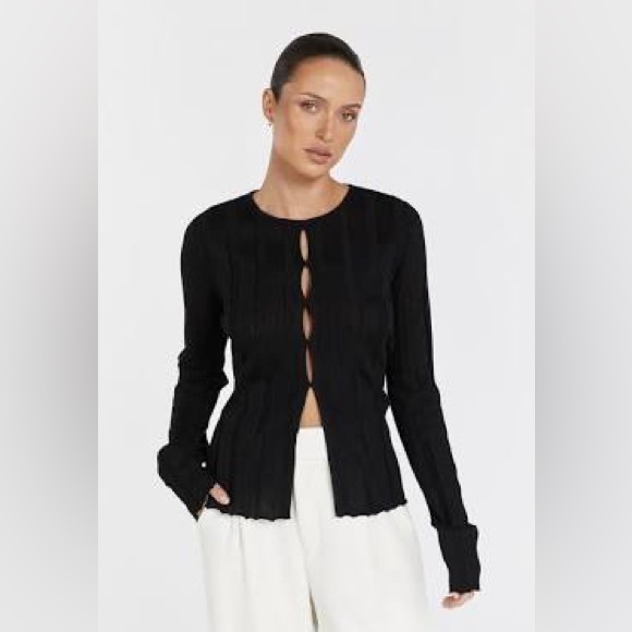 DISSH | Tops | Dissh Viral Black Knit Top With Cutout Details | Poshmark